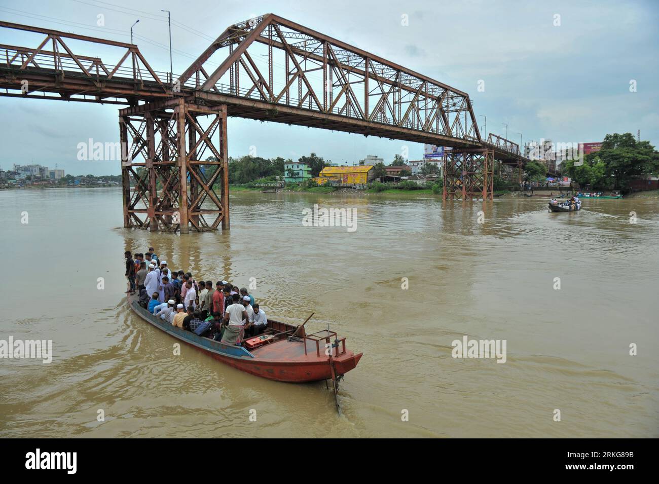 The traditional Sylhet's historic 'Keane Bridge over the Surma River in ...
