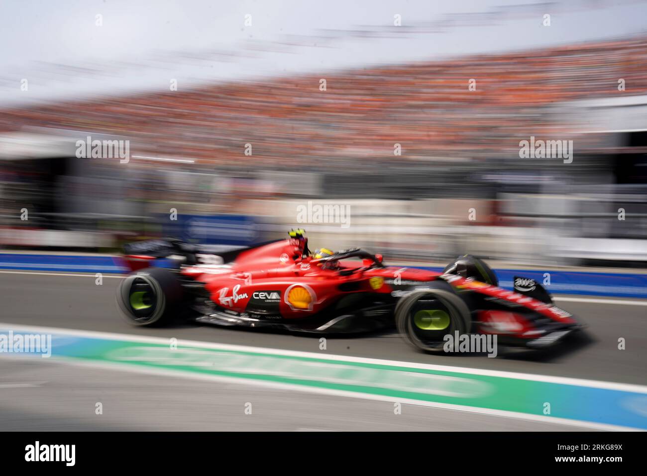 Ferrari test driver Robert Shwartzman during the practice session ahead ...