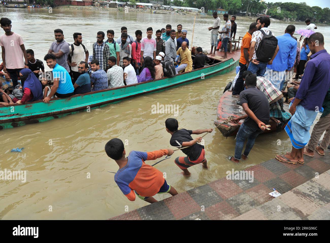The traditional Sylhet's historic 'Keane Bridge over the Surma River in ...