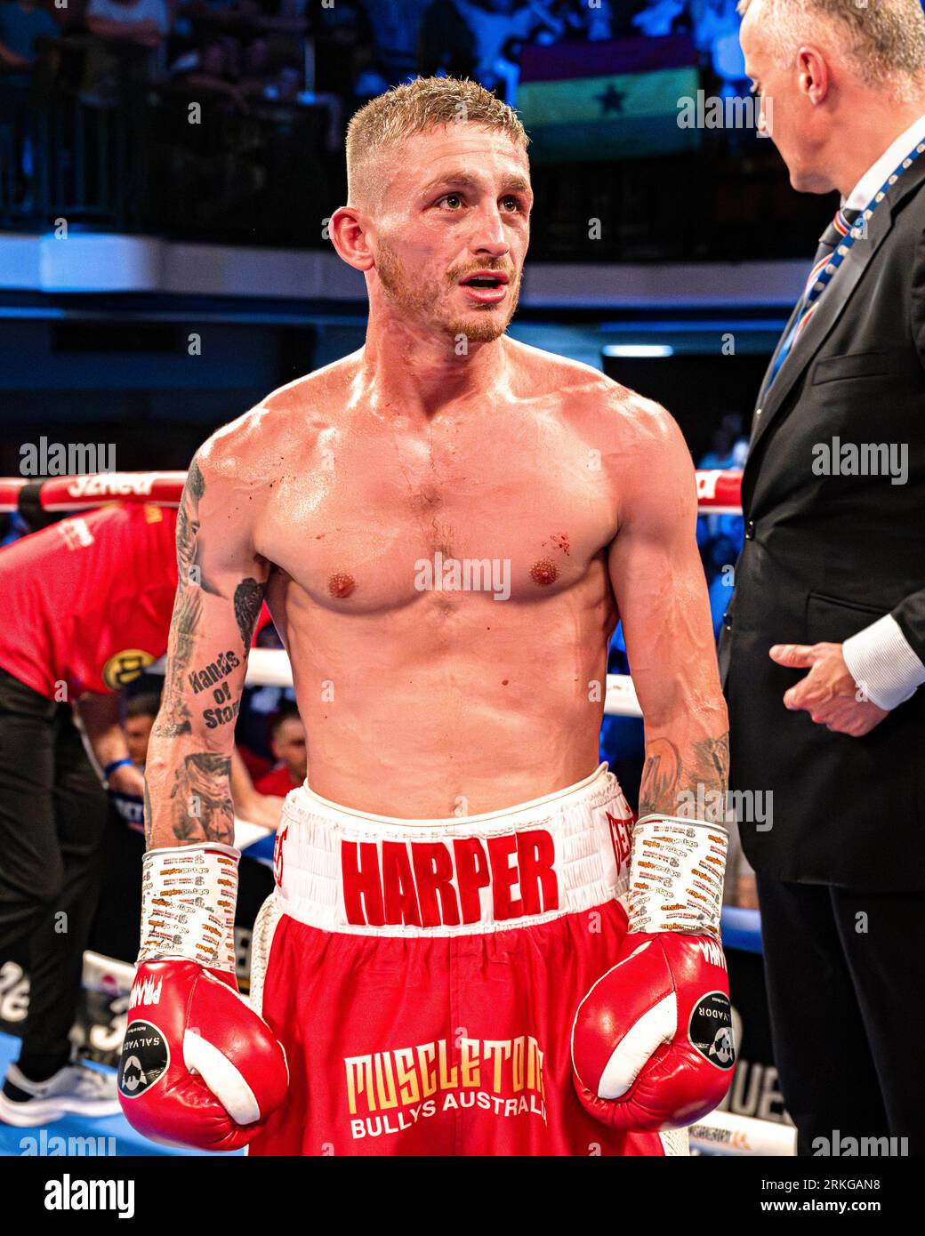 LONDON, UNITED KINGDOM. 18 Aug, 2023. Ryan Garner vs Juan Jesus Antunez - Vacant WBC ...