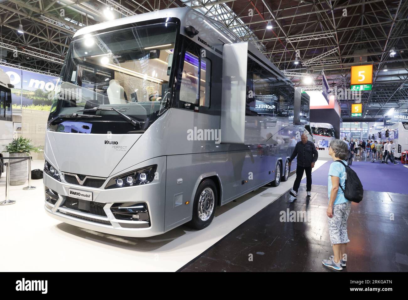 Duesseldorf, Germany. 25th Aug, 2023. A Vario luxury motorhome worth 2 ...