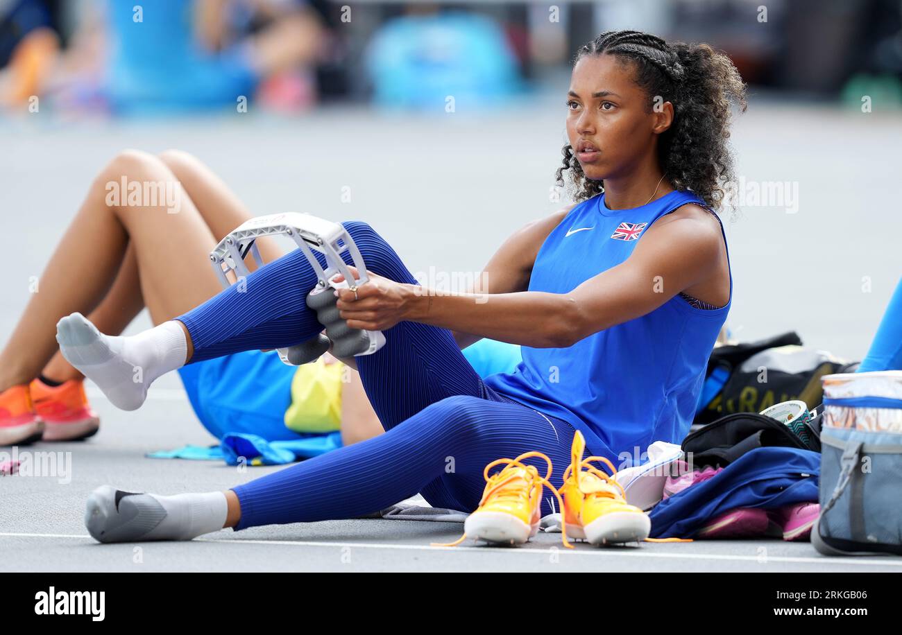 Great Britain's Morgan Lake prepares to jump as she competes in the ...