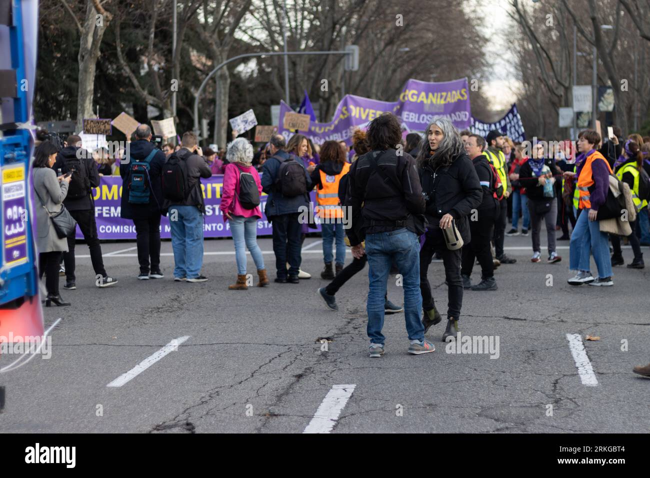 activists in Madrid, Spain, gather to demonstrate on International ...