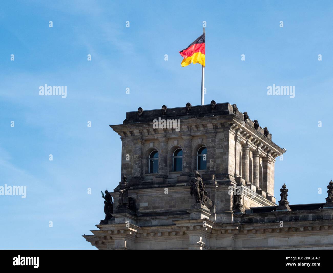 A majestic building adorned with intricate architectural details, a ...