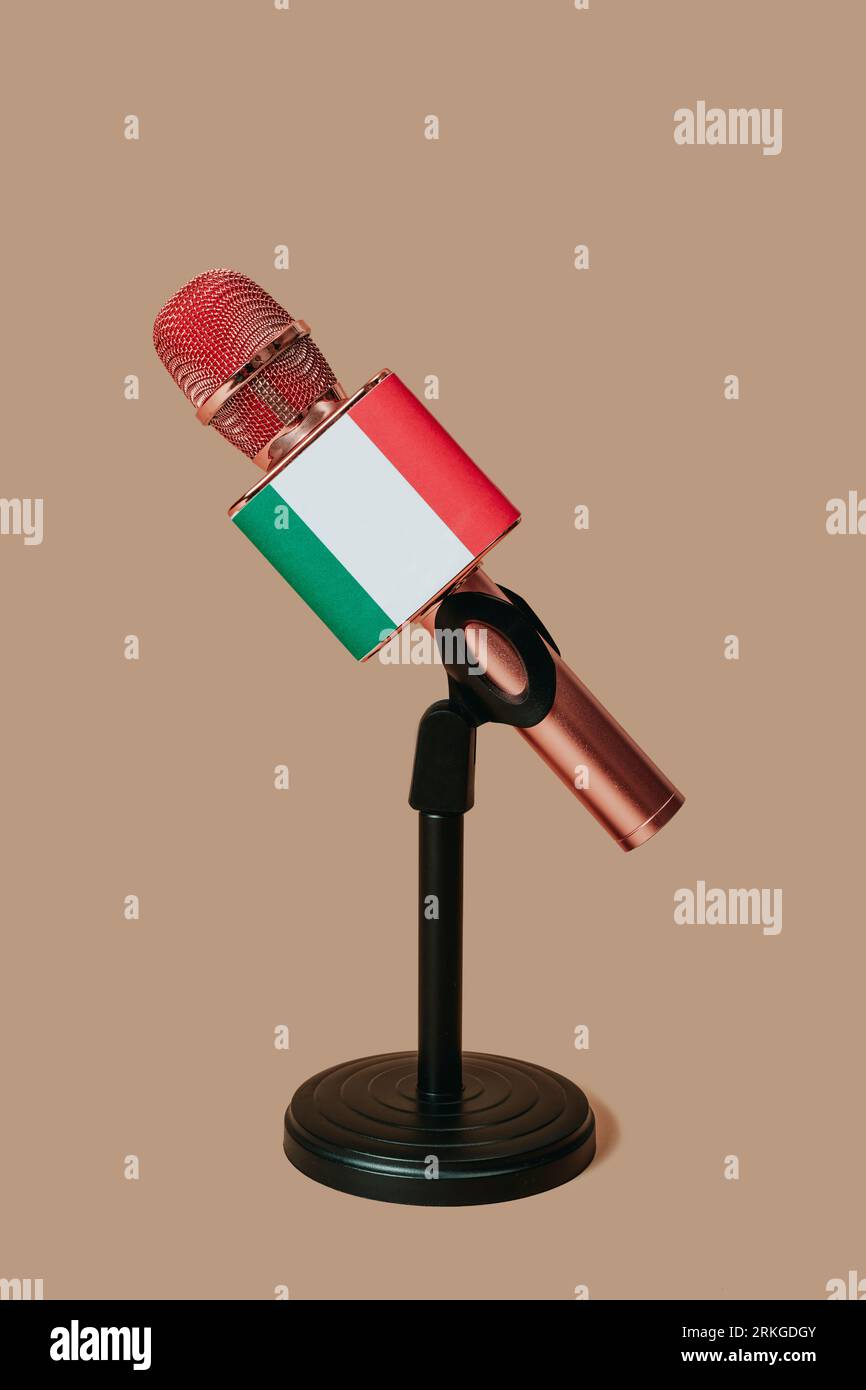 Microphone flag hi-res stock photography and images - Alamy