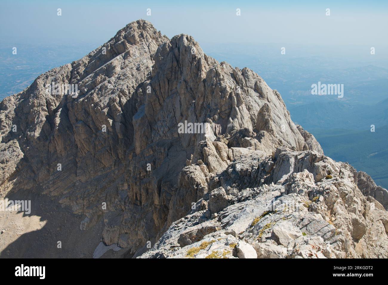 Panoramic view of the high summit of Gran Sasso massif in Abruzzo ...
