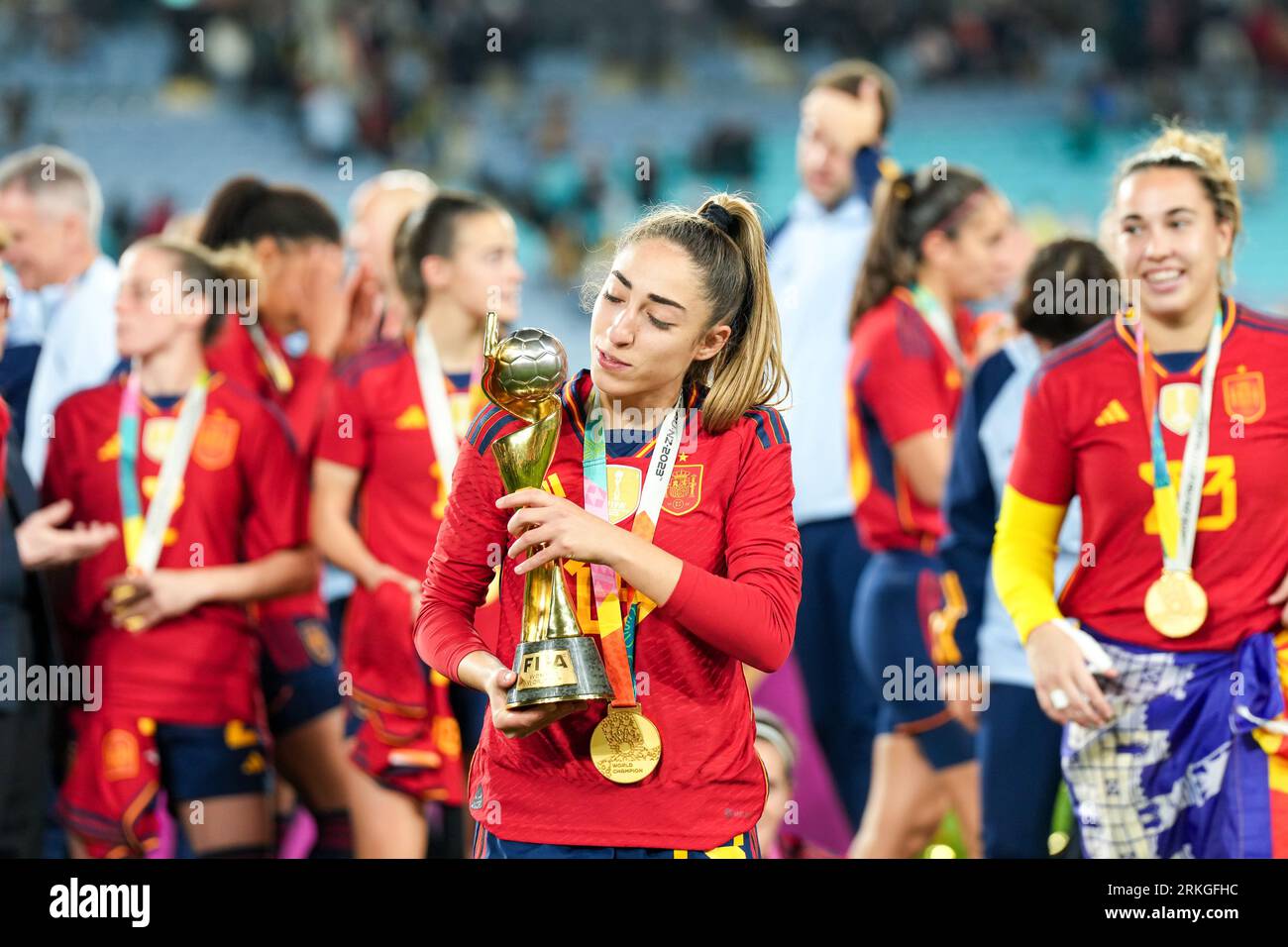 Sydney, Australia, August 20th 2023: Olga Carmona (19 Spain) celebrates ...