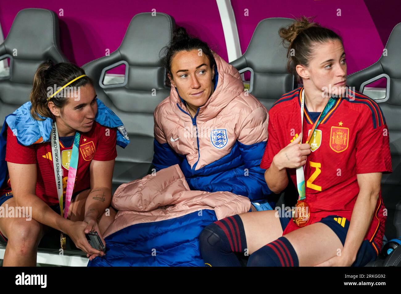 Sydney, Australia, August 20th 2023: Mariona Caldentey (8 Spain, left ...