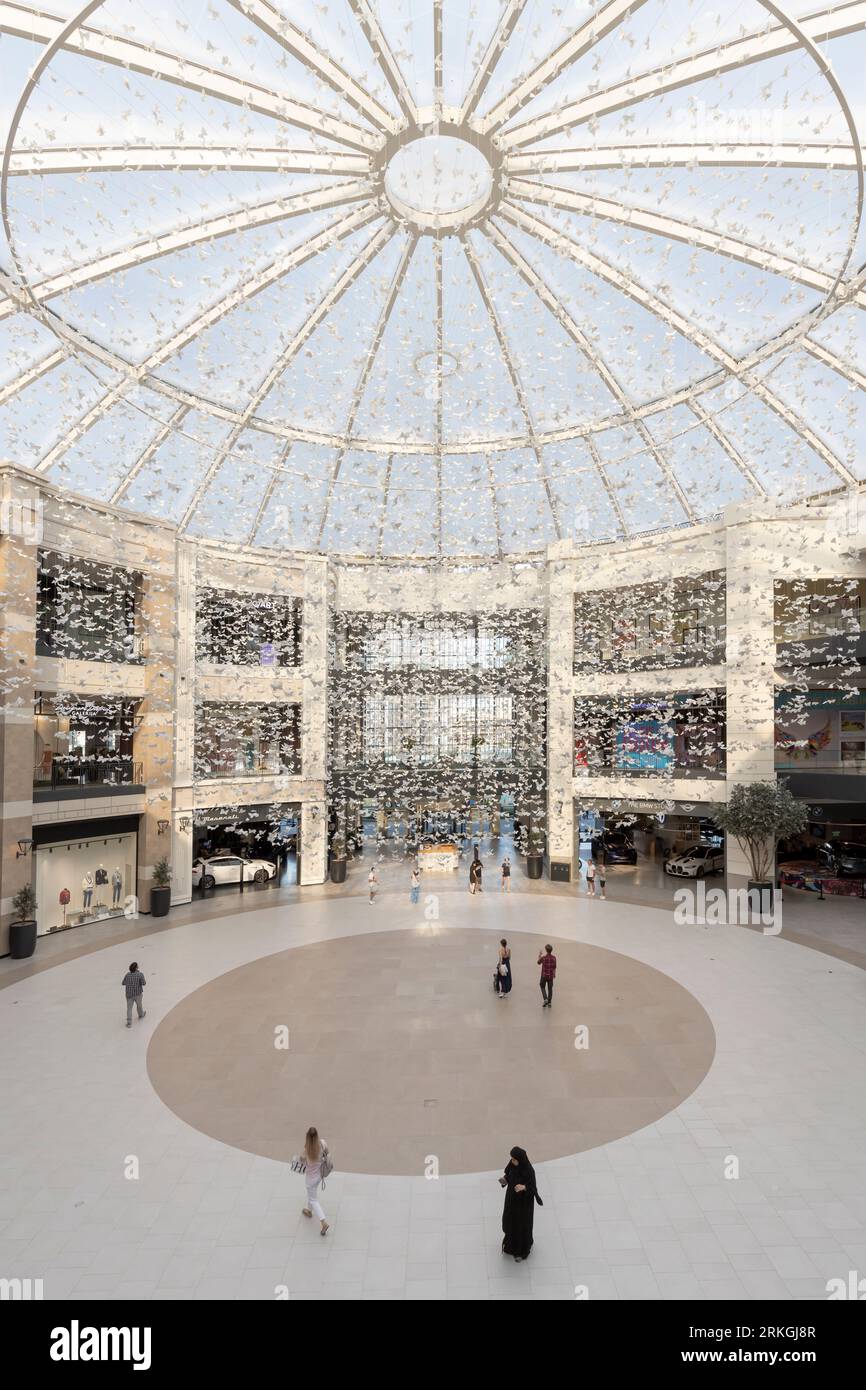 Belgrade, Serbia - 2023-08-11: Entrance of the Galerija shopping mall ...