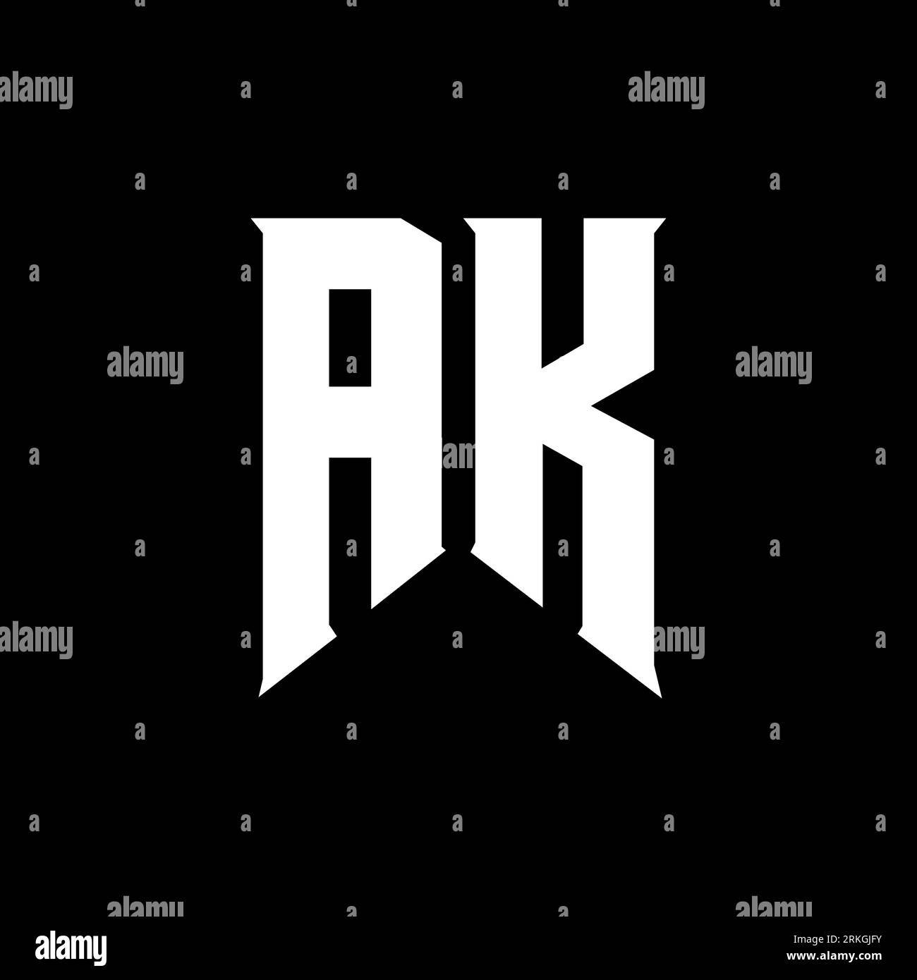 AK Letter Logo Design. Initial letters AK gaming's logo icon for ...