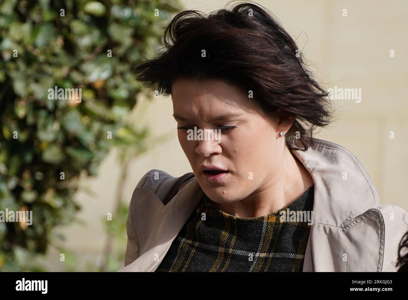 Caroline Muirhead, the former partner of Alexander McKellar arrives at ...