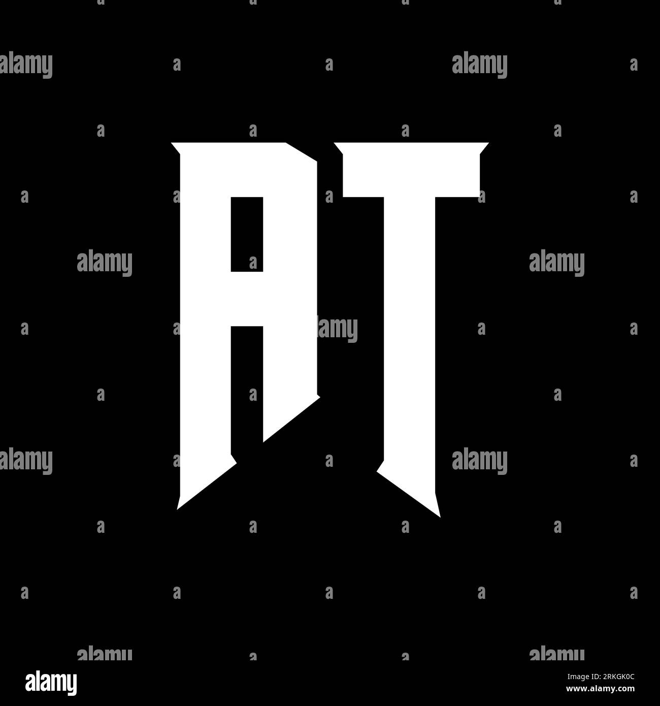 AT Letter Logo Design. Initial letters AT gaming's logo icon for ...