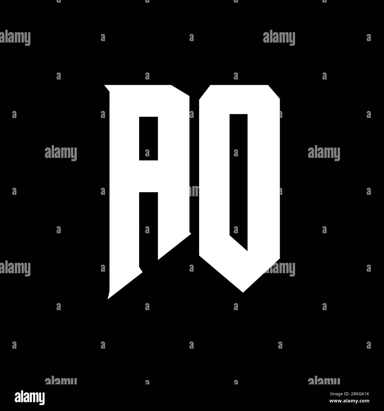 AO Letter Logo Design. Initial letters AO gaming's logo icon for ...