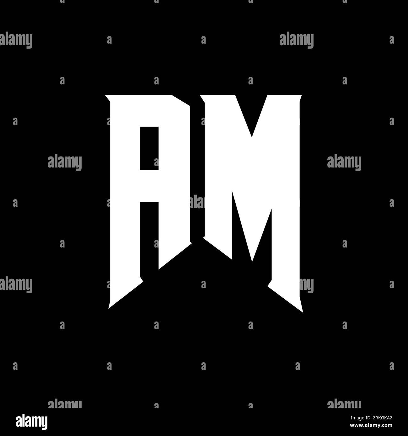 AM Letter Logo Design. Initial letters AM gaming's logo icon for ...