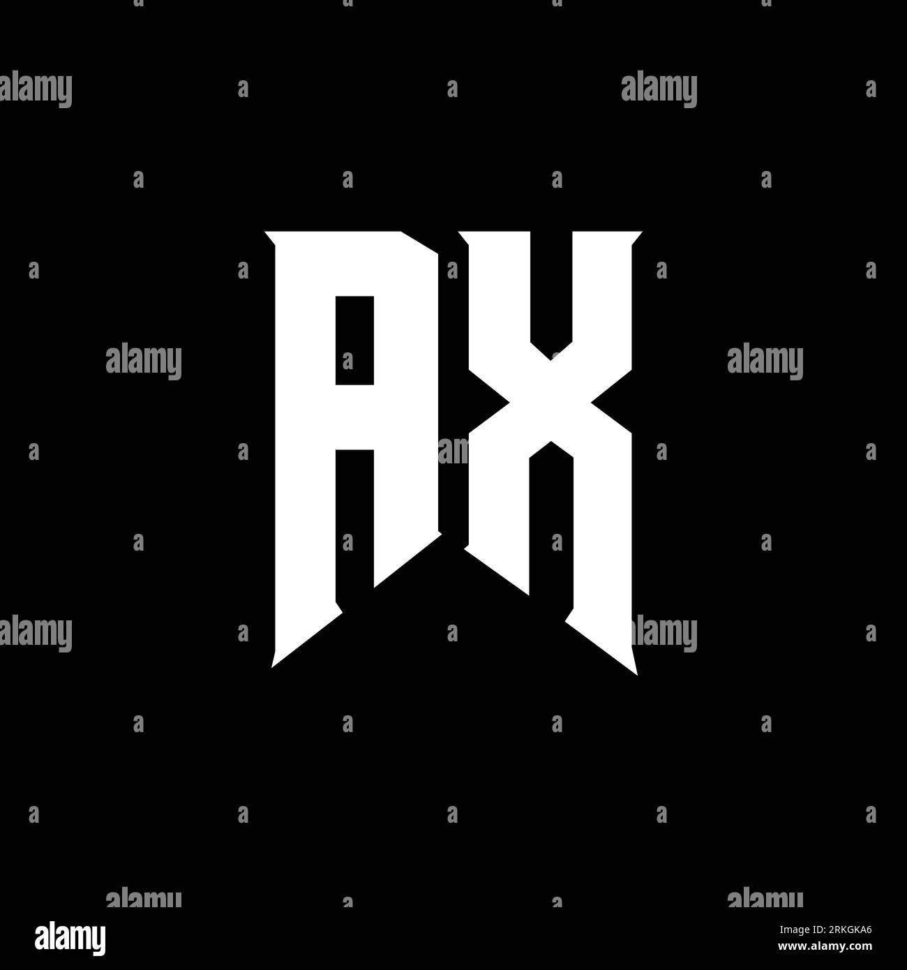 AX Letter Logo Design. Initial letters AX gaming's logo icon for ...
