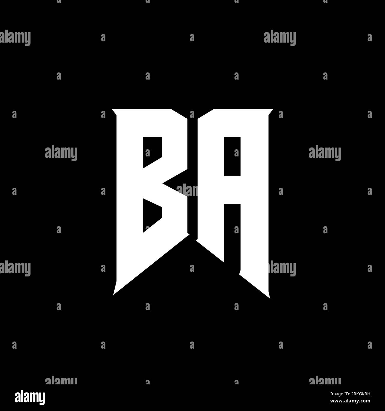 BA Letter Logo Design. Initial letters BA gaming's logo icon for ...