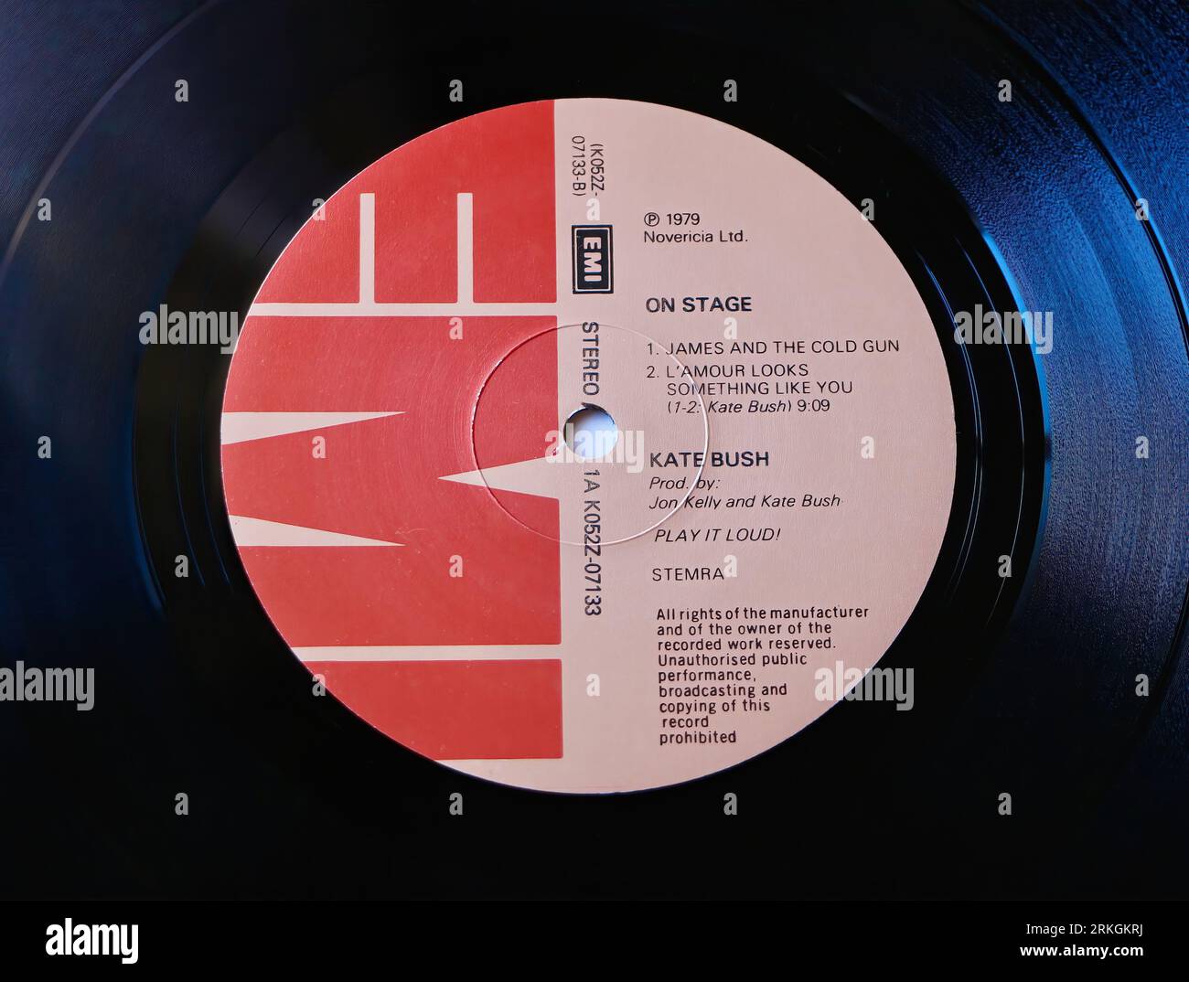 Photo close up of a centre label on an original 1979 pressing of a ...