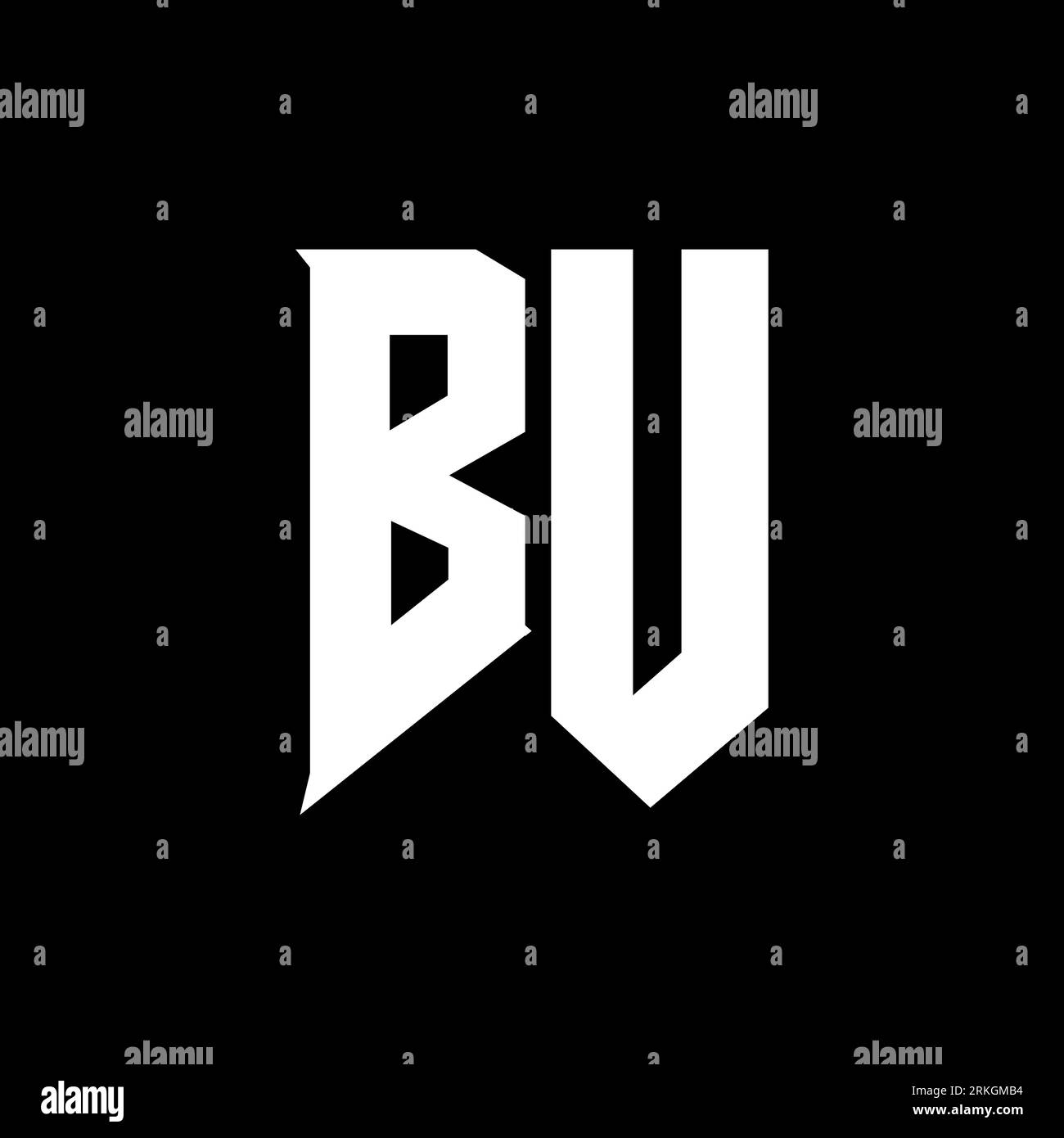 BU Letter Logo Design. Initial letters BU gaming's logo icon for ...