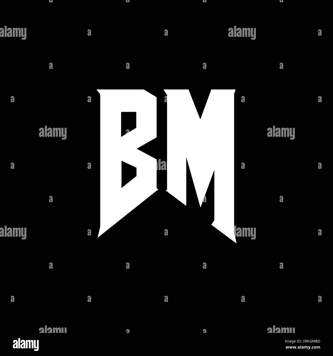 BM Letter Logo Design. Initial letters BM gaming's logo icon for ...