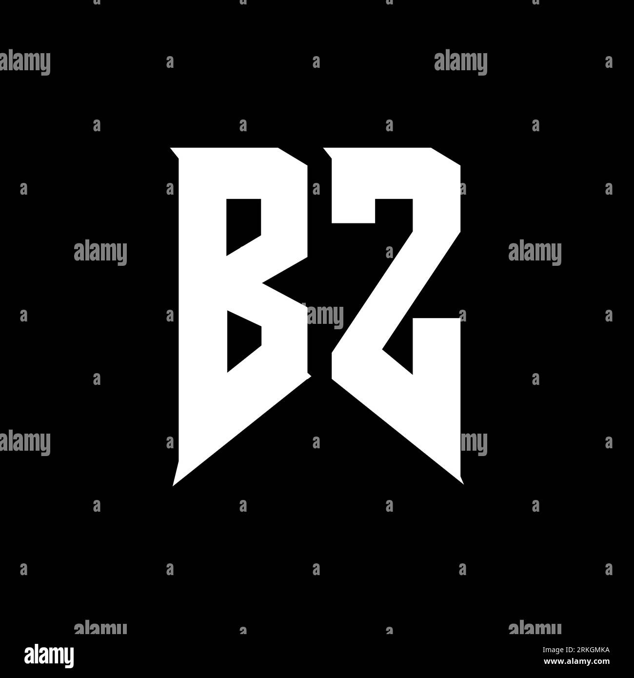 BZ Letter Logo Design. Initial letters BZ gaming's logo icon for ...