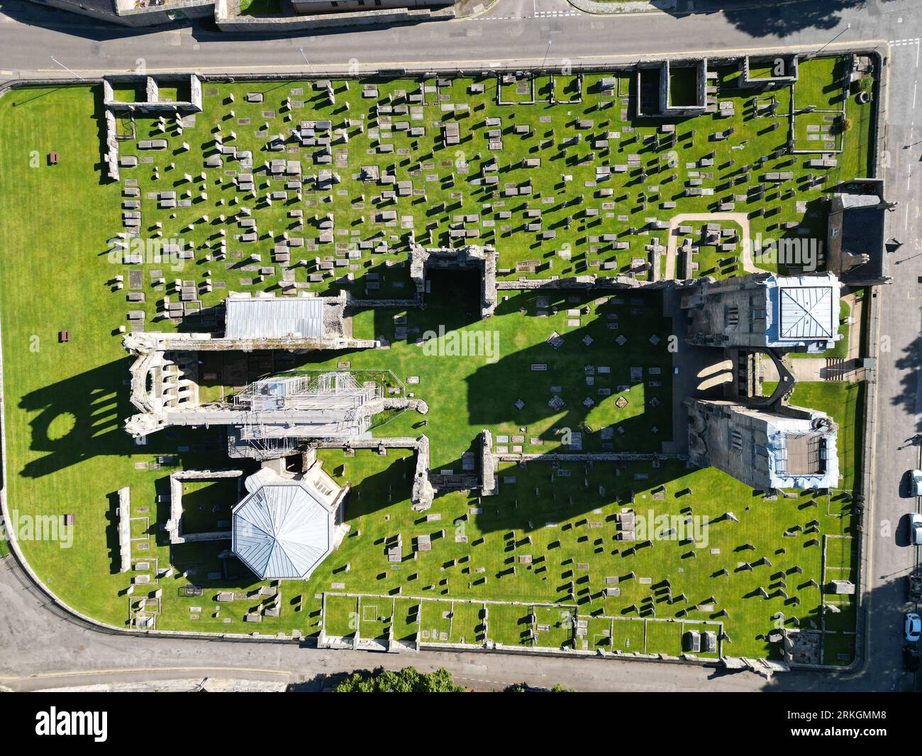 Elgin cathedral aerial hi-res stock photography and images - Alamy