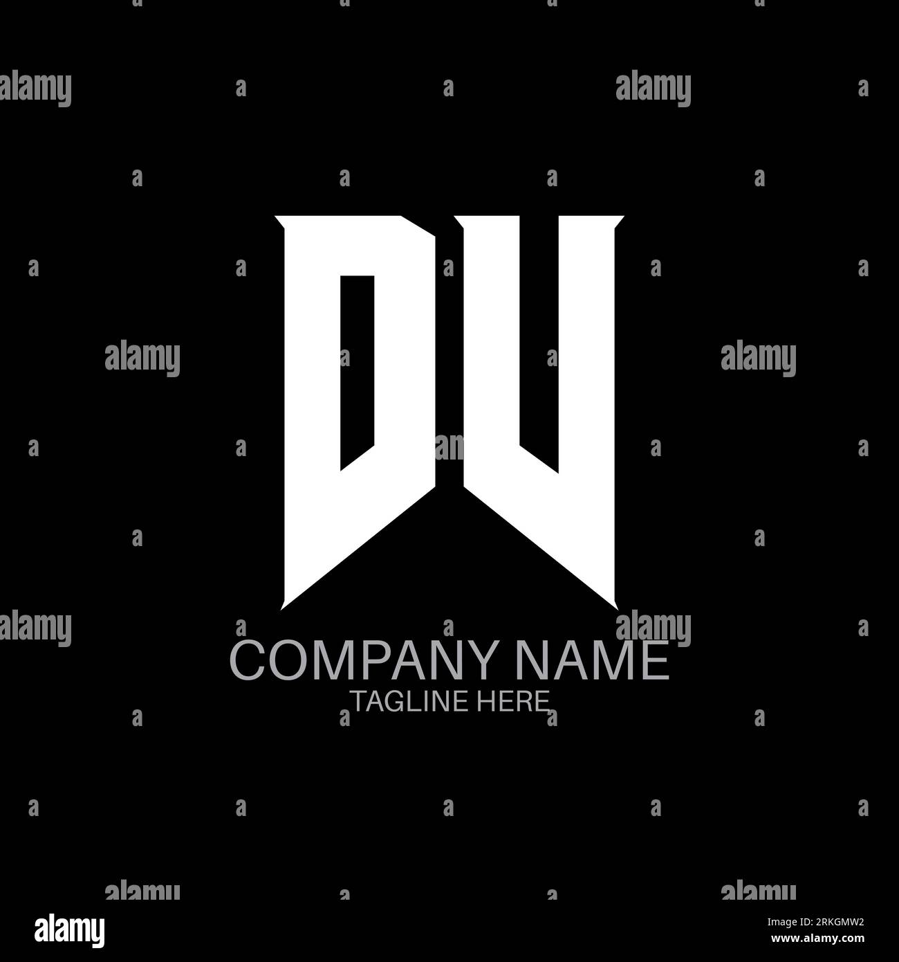 DV Letter Logo Design. Initial letters DV gaming's logo icon for ...