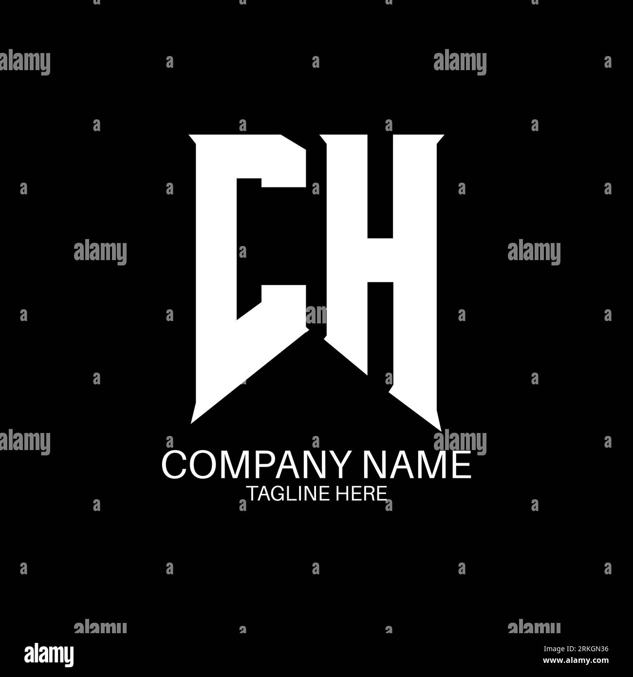CH Letter Logo Design. Initial letters CH gaming's logo icon for ...
