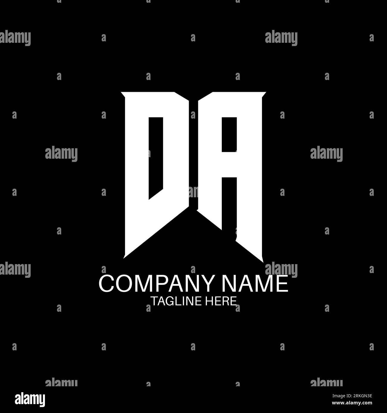 DA Letter Logo Design. Initial letters DA gaming's logo icon for ...
