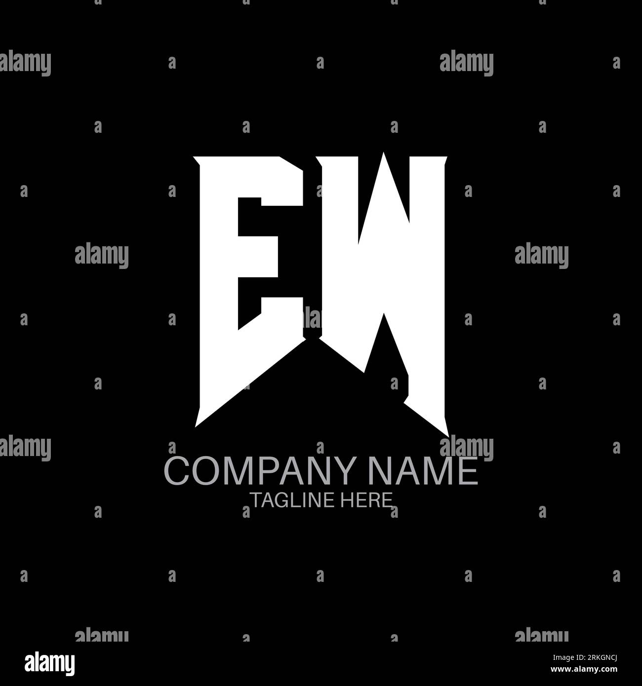 EW Letter Logo Design. Initial letters EW gaming's logo icon for ...