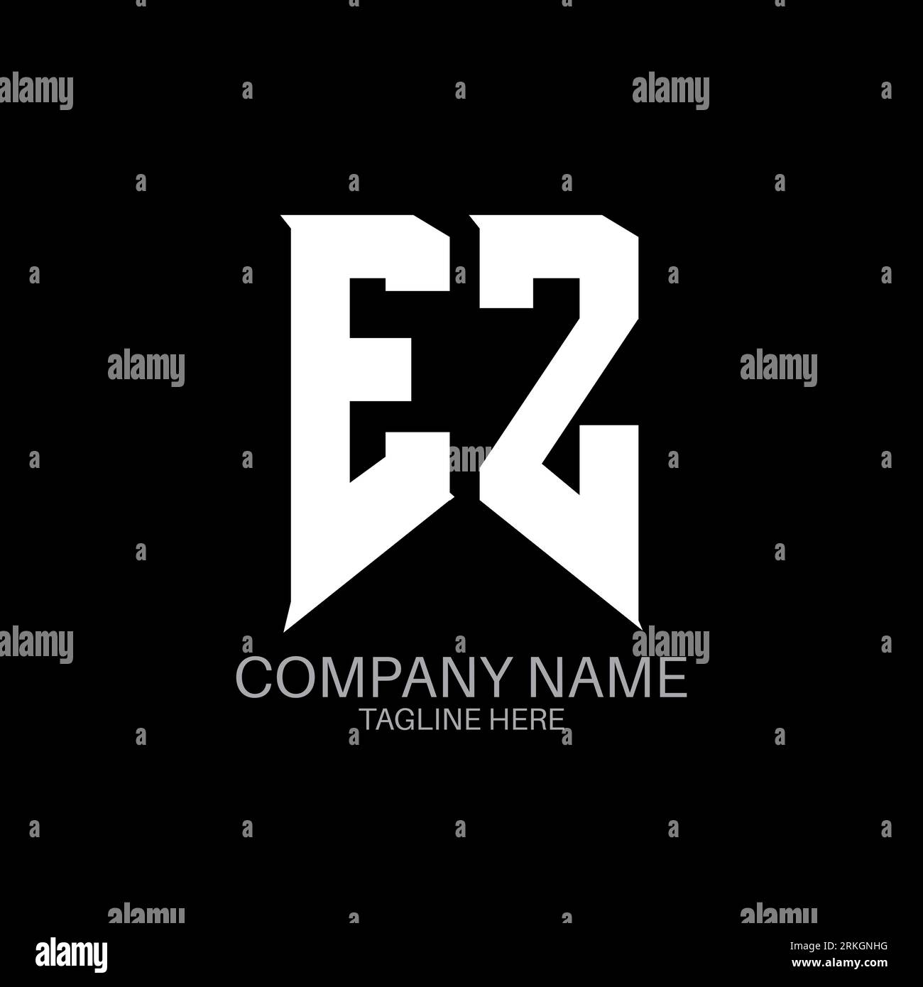 EZ Letter Logo Design. Initial letters EZ gaming's logo icon for technology companies. Tech ...