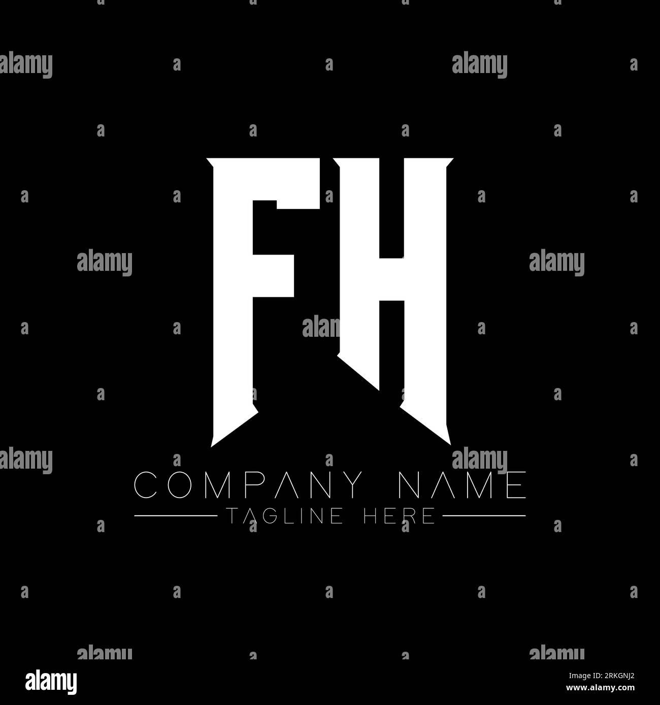 FH Letter Logo Design. Initial letters FH gaming's logo icon for ...
