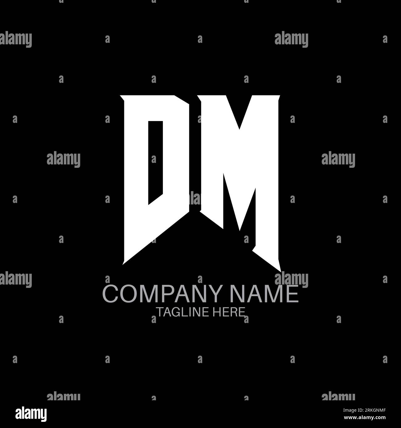 DM Letter Logo Design. Initial letters DM gaming's logo icon for ...