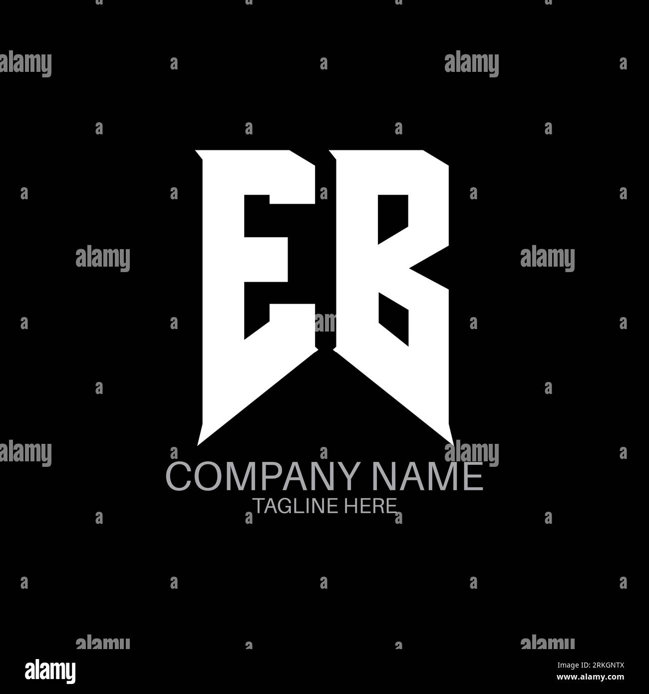 EB Letter Logo Design. Initial letters EB gaming's logo icon for ...