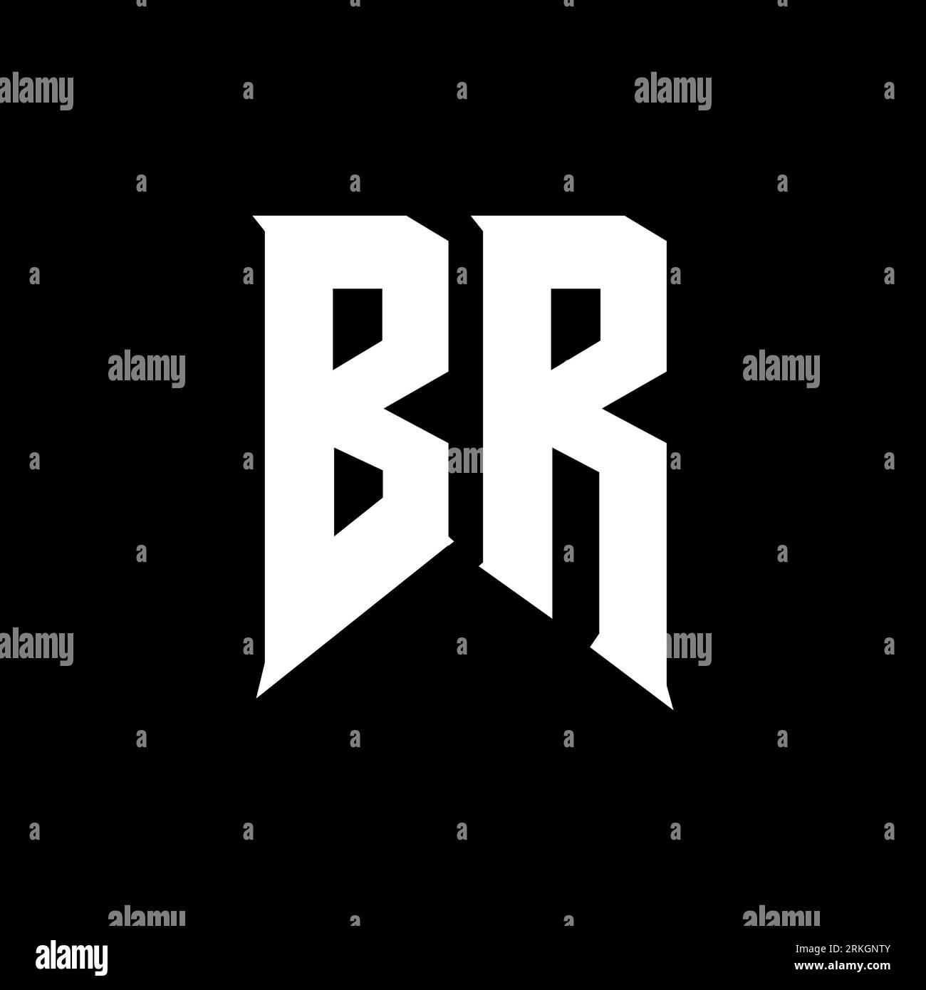 BR Letter Logo Design. Initial letters BR gaming's logo icon for technology companies. Tech ...