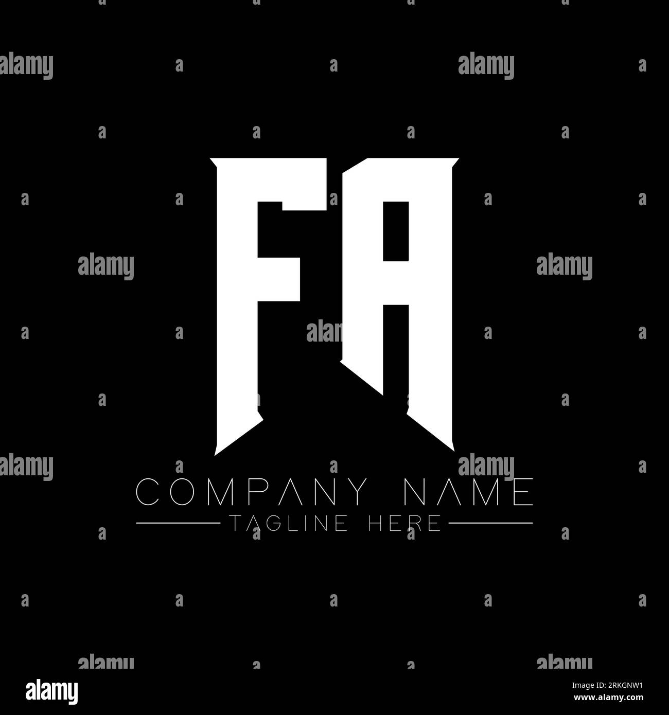 Fa logo design hi-res stock photography and images - Alamy
