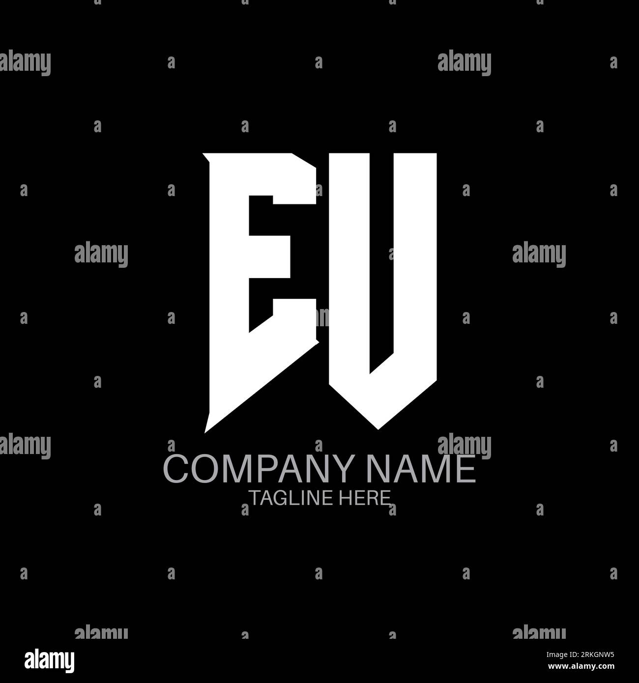 EU Letter Logo Design. Initial letters EU gaming's logo icon for ...