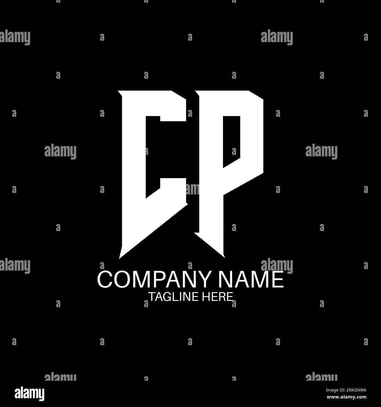CP Letter Logo Design. Initial letters CP gaming's logo icon for ...
