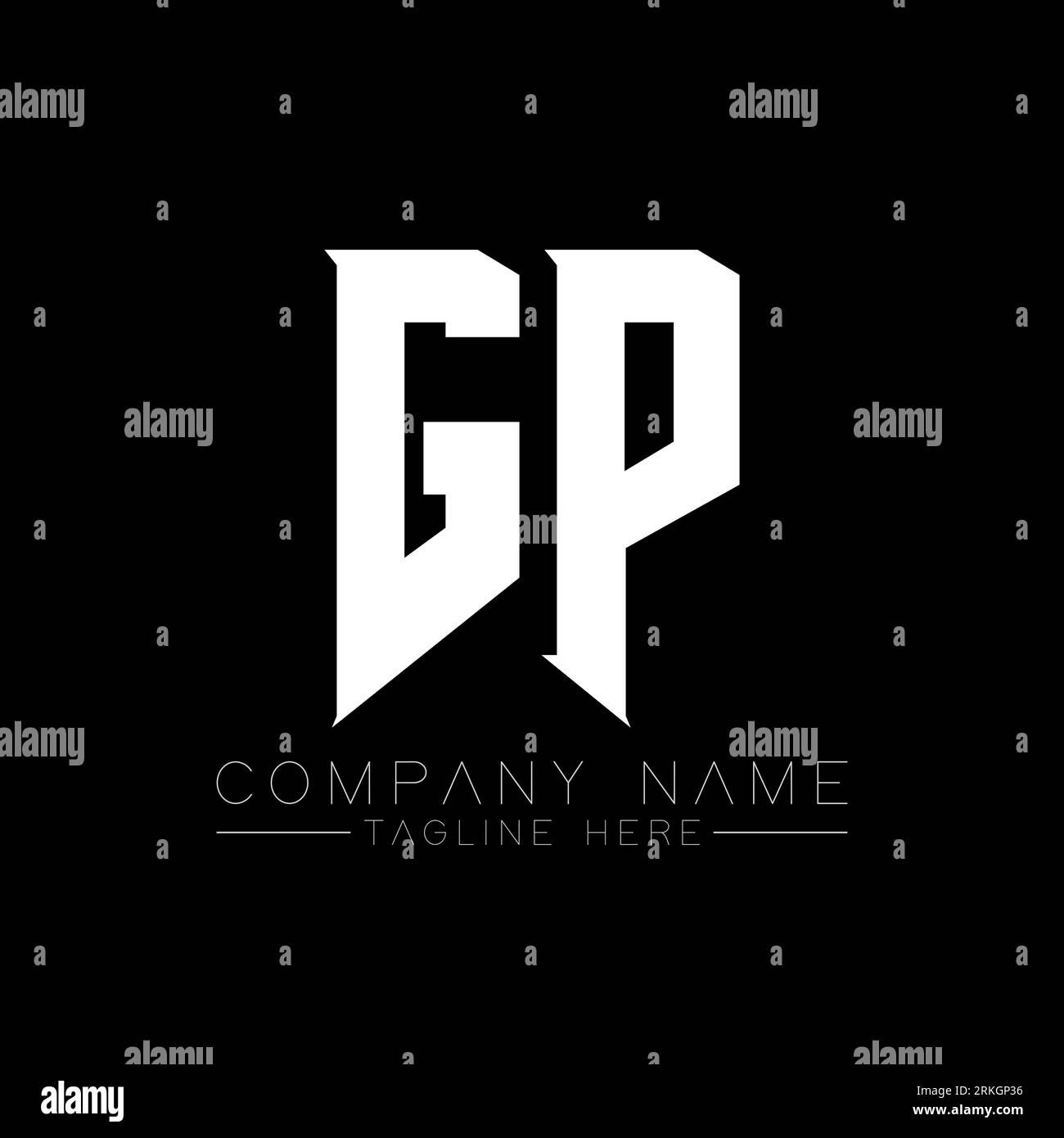 GP Letter Logo Design. Initial letters GP gaming's logo icon for ...