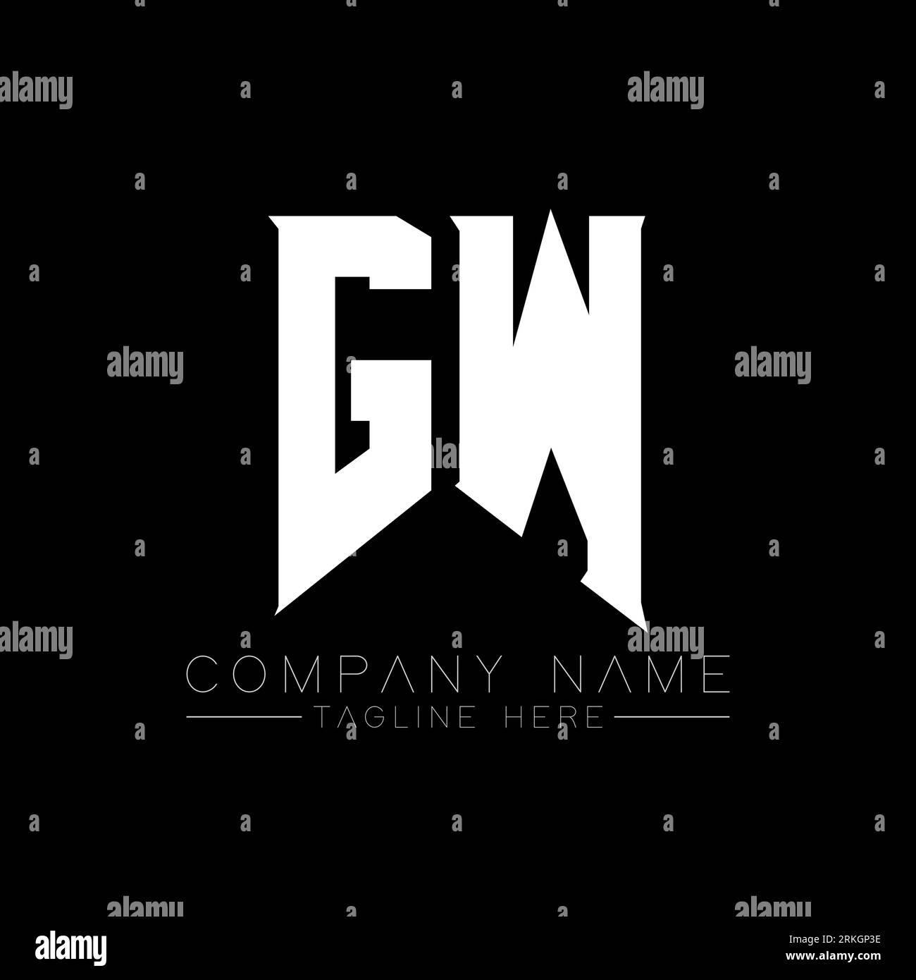 GW Letter Logo Design. Initial letters GW gaming's logo icon for ...