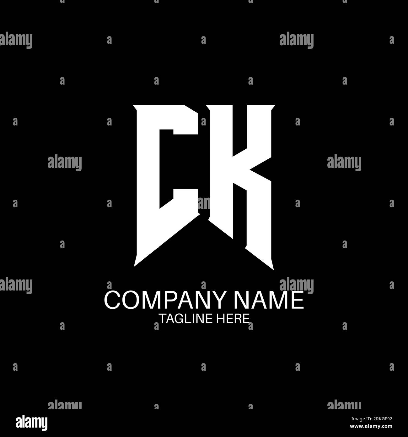 CK Letter Logo Design. Initial letters CK gaming's logo icon for ...