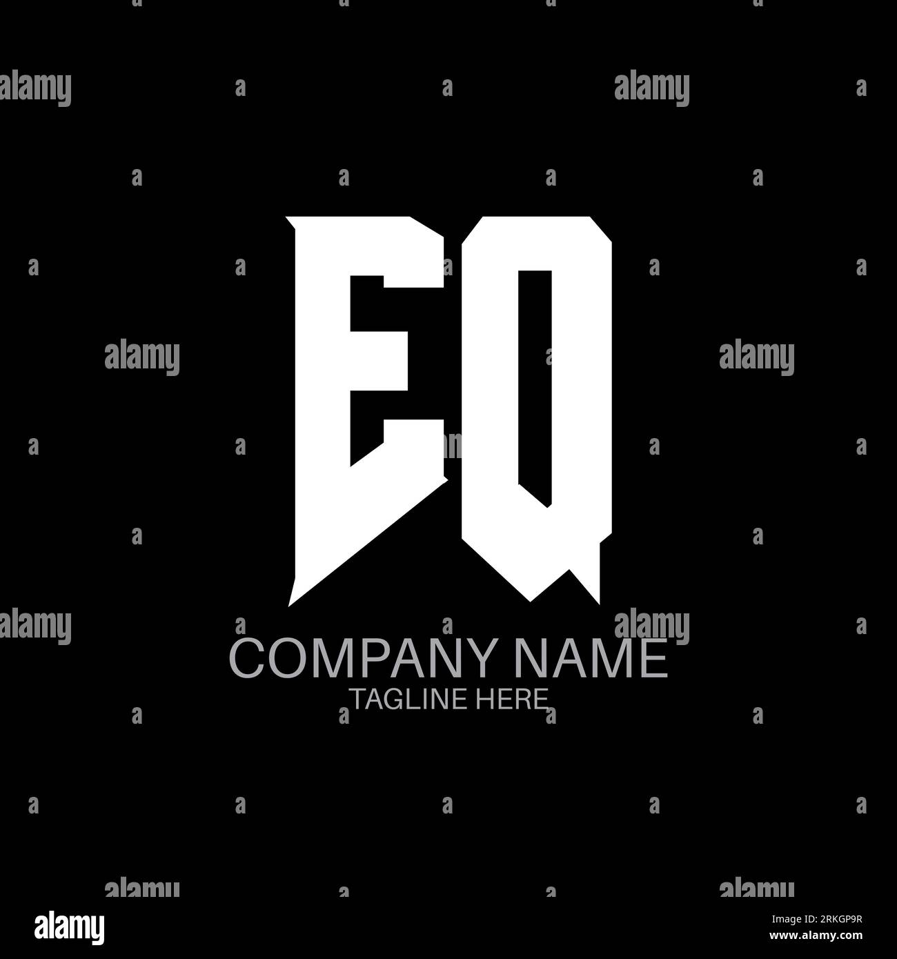 EQ Letter Logo Design. Initial letters EQ gaming's logo icon for ...