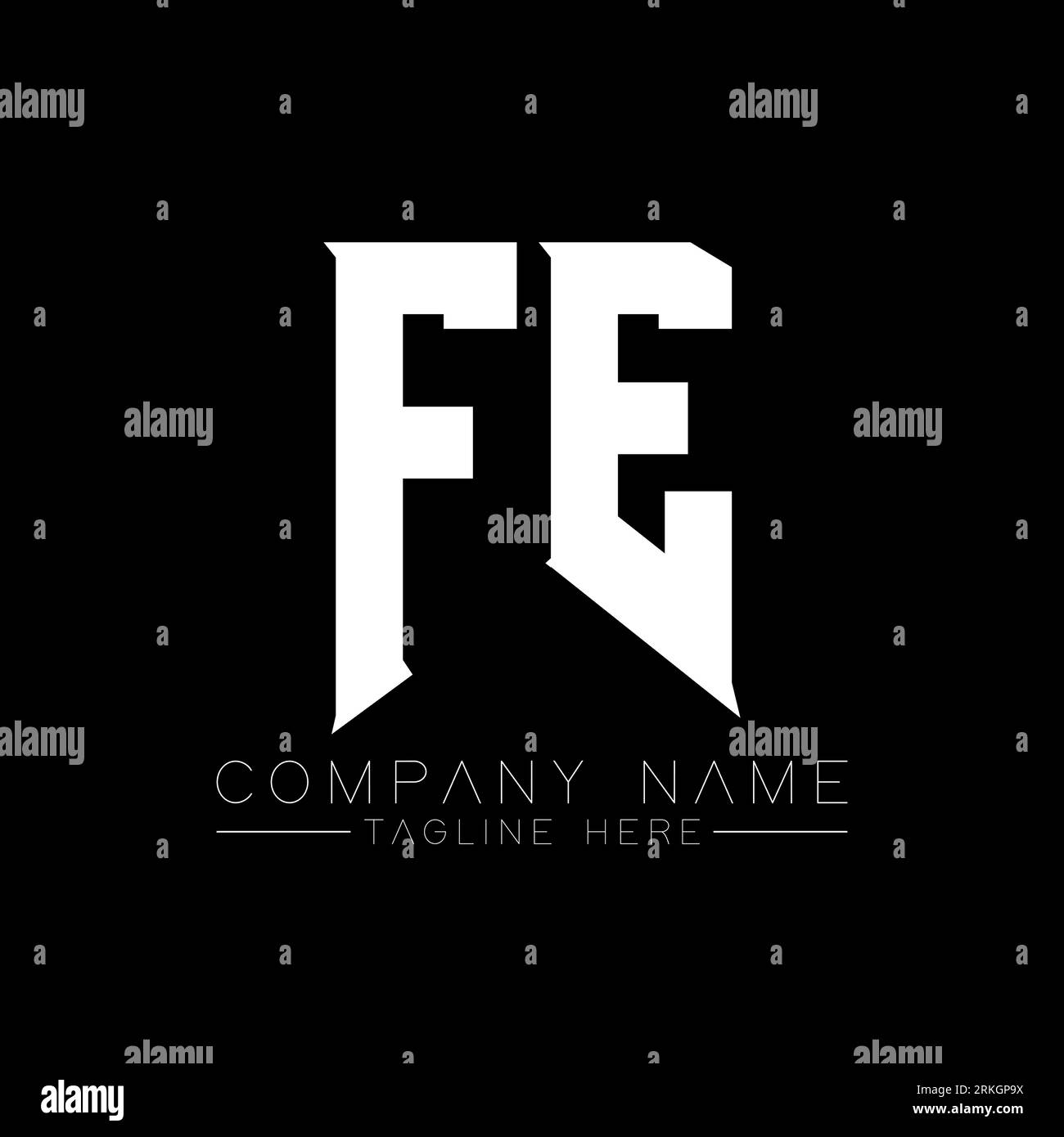 FE Letter Logo Design. Initial letters FE gaming's logo icon for ...