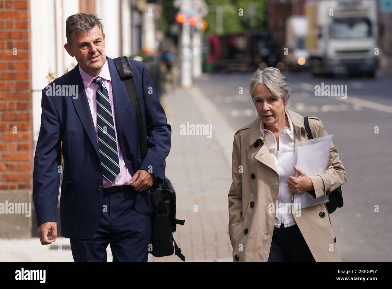 RTE Board chair Siun Ni Raghallaigh and RTE director general Kevin ...