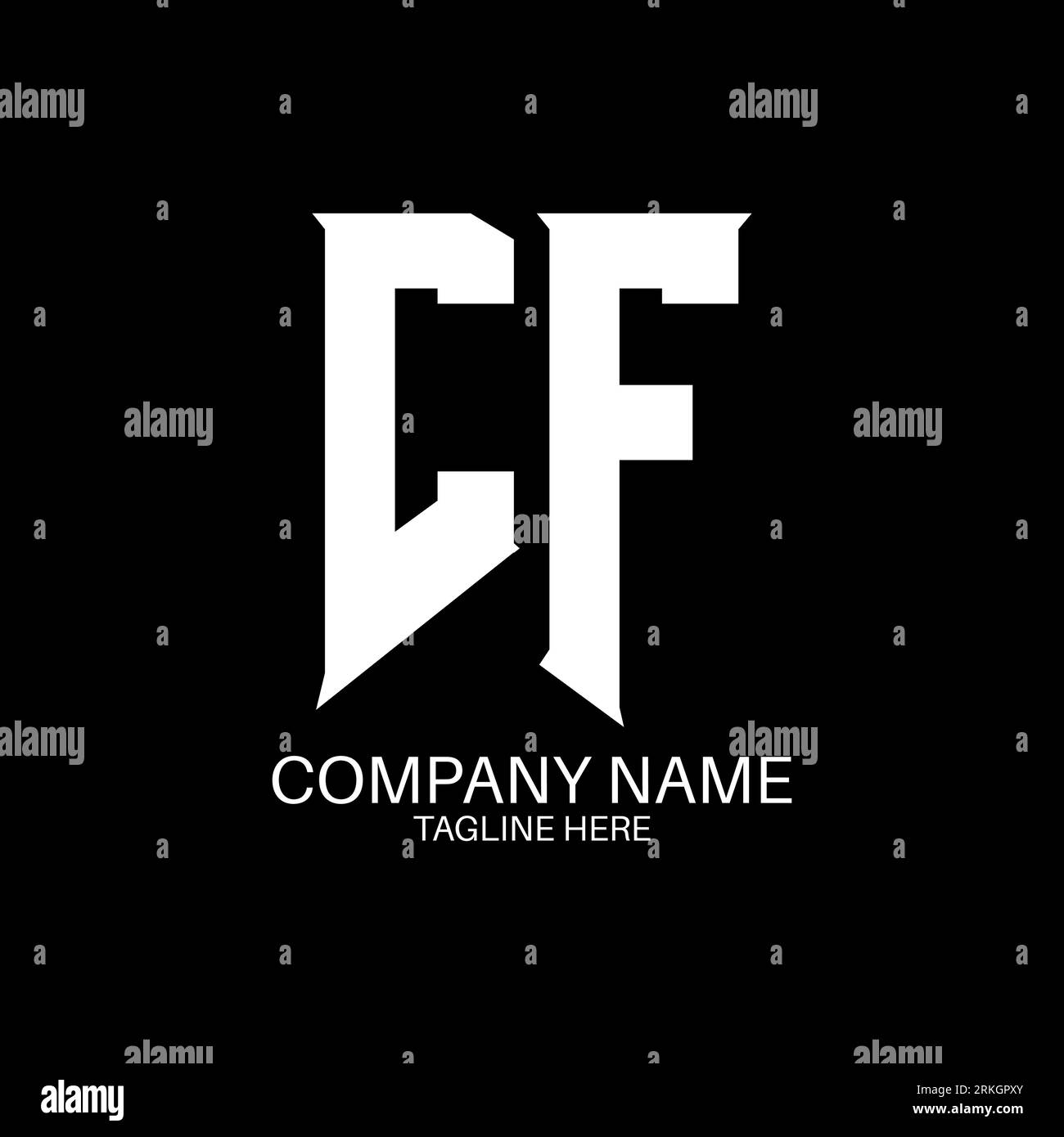 CF Letter Logo Design. Initial letters CF gaming's logo icon for ...