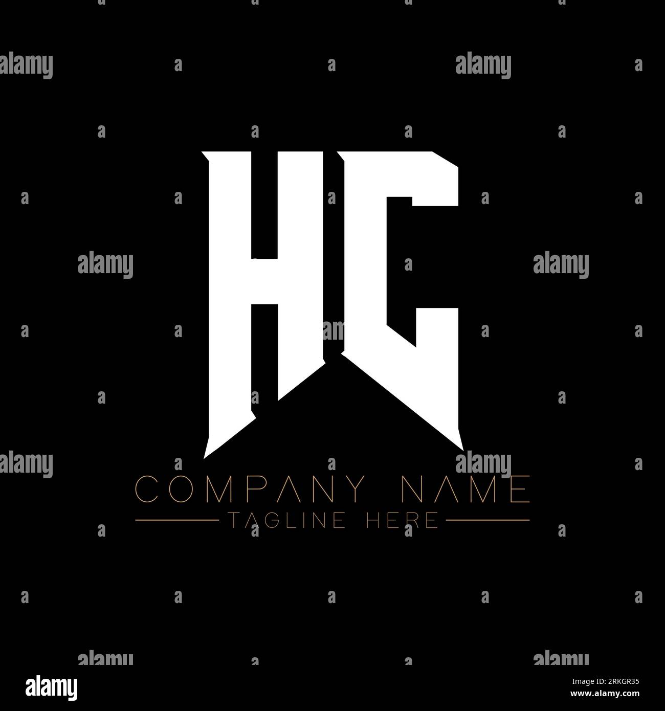 HC Letter Logo Design. Initial letters HC gaming's logo icon for ...