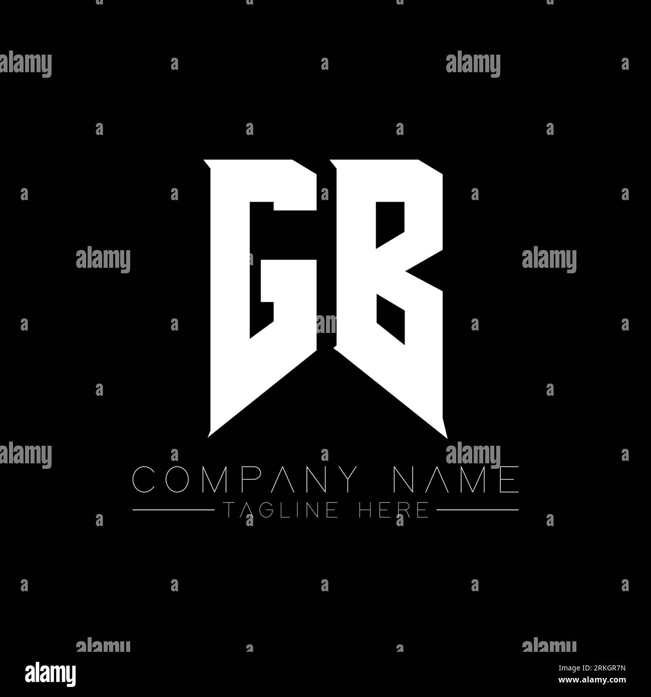 GB Letter Logo Design. Initial letters GB gaming's logo icon for ...