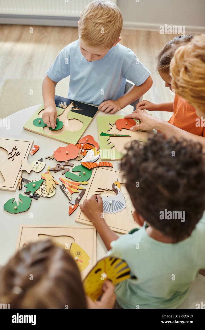 School children classroom overhead hi-res stock photography and images ...