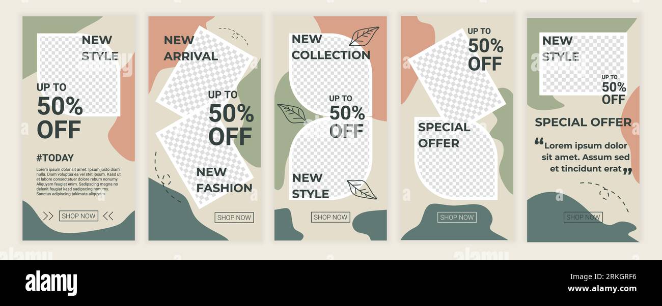 Social media ig story design template in pastel color style for fashion ...