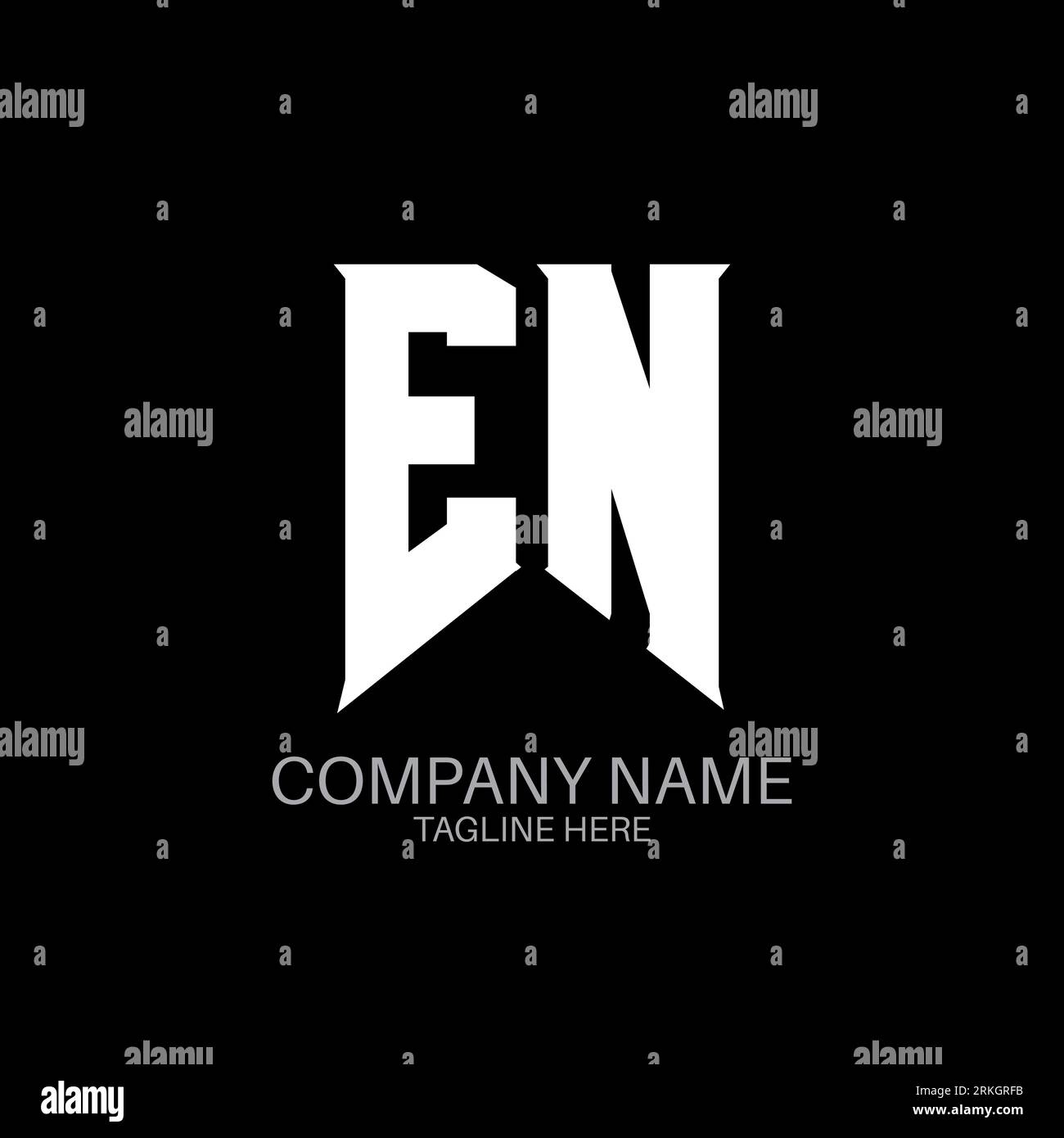 EN Letter Logo Design. Initial letters EN gaming's logo icon for ...