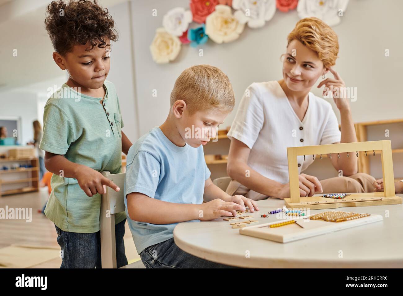 Teacher observe preschool hi-res stock photography and images - Alamy